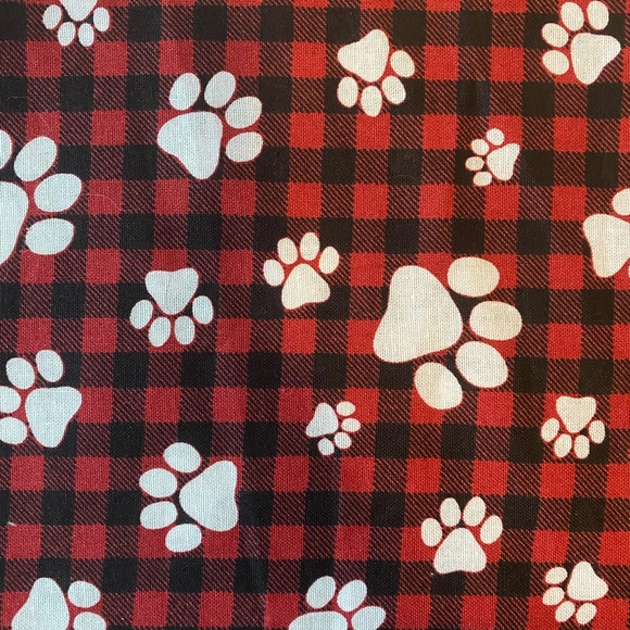 Accessories | Paw Print And Lumberjack Plaid Face Mask | Poshmark